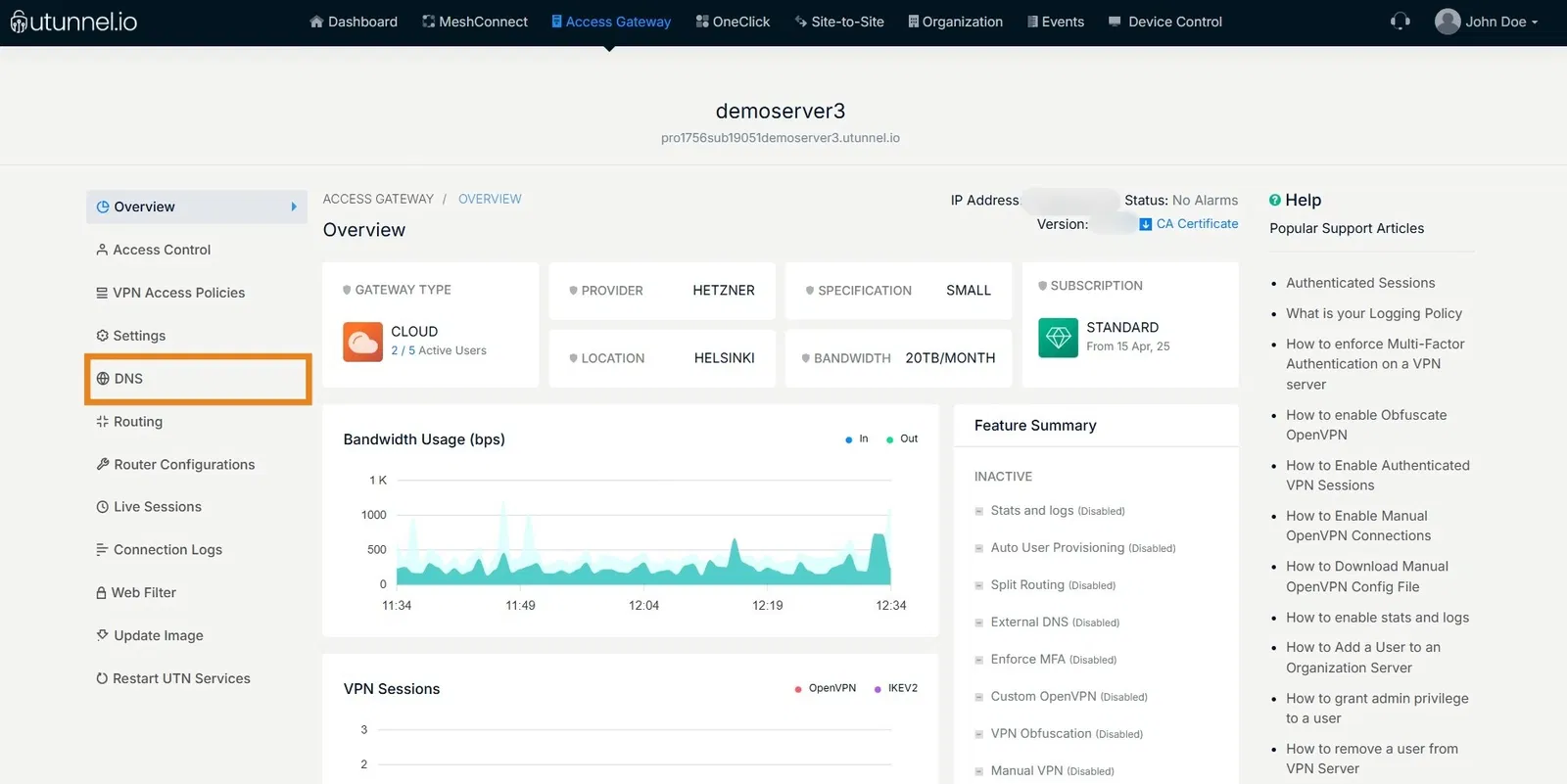How to Setup DNS Forwarder in UTunnel Access Gateway